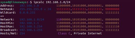 Ipcalc Calculate IP Subnet Address In Linux LinuxWays