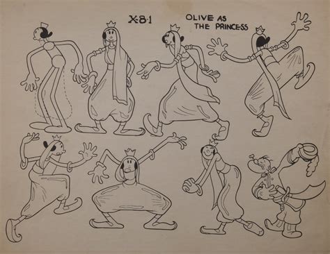 Aladdin And His Wonderful Lamp Photostat Model Sheet Idmarpopeye5893