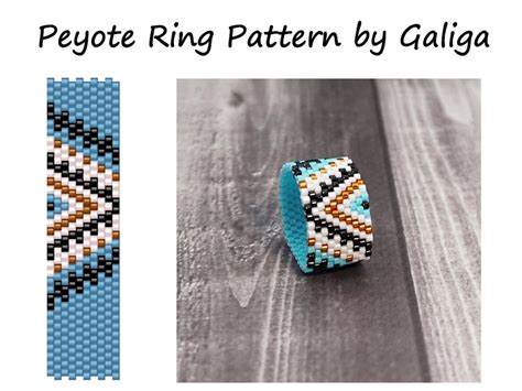 Even Peyote Stitch Ring Pattern Bead Ring Beaded Patterns Etsy