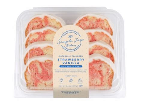Simple Joys Bakery Iced Sliced Cake Strawberry Vanilla 14 1 Oz Smith