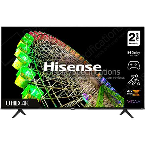 84.6" Hisense 85A6BG - Specifications
