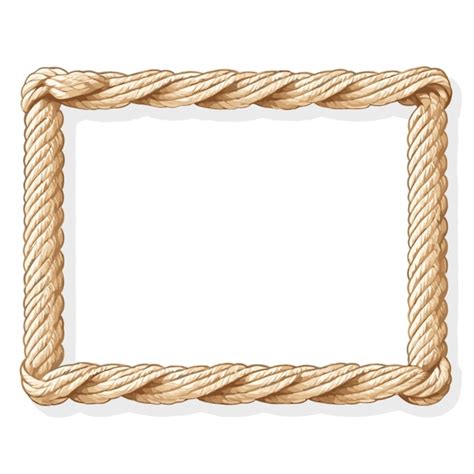 Premium Vector Rustic Rope Frame Vector