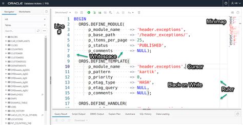 Configuring Look And Feel In Database Actions Dark Mode