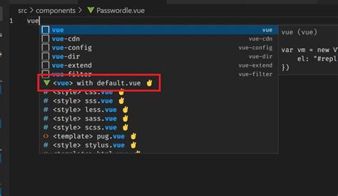 How To Get Vue Scaffold Code When Typing Vue In Vscode Rvuejs