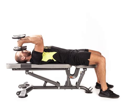 Dumbbell Extension Dumbbell Standing Triceps Extension Royalty Free