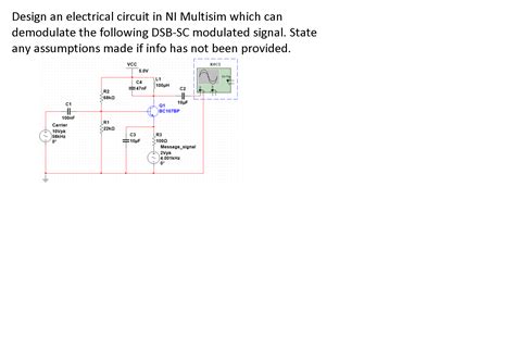 Solved Design An Electrical Circuit In Ni Multisim Which Can
