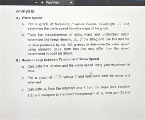 Analysis A Wave Speed A Plot A Graph Of StudyX