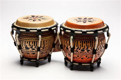 Premium Vector Rhythm Percussion Instruments Bongo Drums On A White