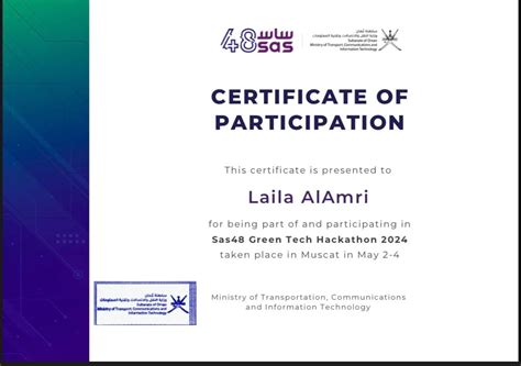 Laila Al Amri On Linkedin Participating In The Sas48 Green Technology Hackathon Fills Me With…