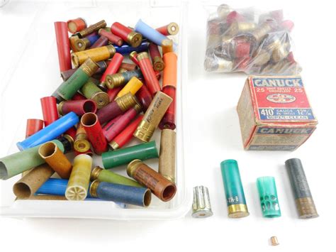 Shotgun Shells Assorted Including 12 Ga 410 Ga 24 Ga 16 Ga 18 Ga Including Paper Empty Shell