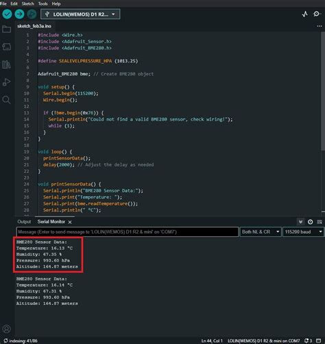connecting the bme280 to wemos d1 mini