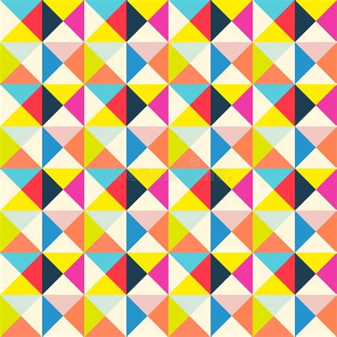 Simple Abstract Geometric Shapes Patterns Seamless Background Stock Vector Illustration Of