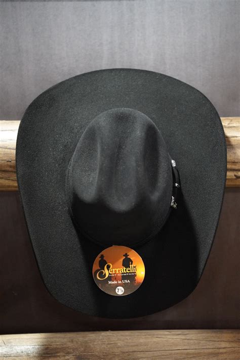 Serratelli 6x Black Felt Hat Absaroka