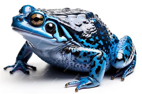 Premium Photo Blue Poison Toad On White Background