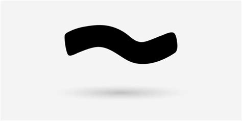 물결표 문장 부호 기호 벡터 일러스트 레이 션 프리미엄 벡터