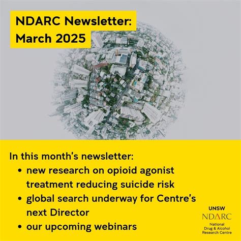 National Drug And Alcohol Research Centre Ndarc The March 2025 Edition Of The Ndarc
