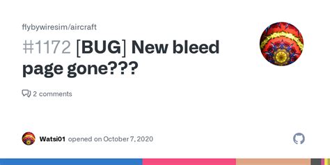 Bug New Bleed Page Gone · Issue 1172 · Flybywiresimaircraft · Github