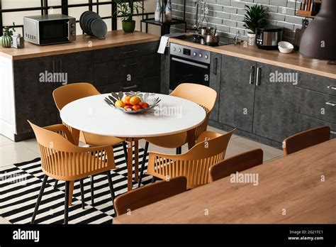 Modern Kitchen With Dining Table Contemporary Design Ideas For A