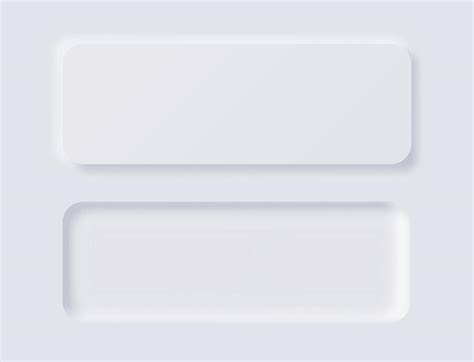 White Button Neumorphism Design Elements Vector Set Button And Element