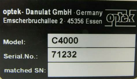 New Optek C4000 Control 4000 Converter Photometric Sb Industrial