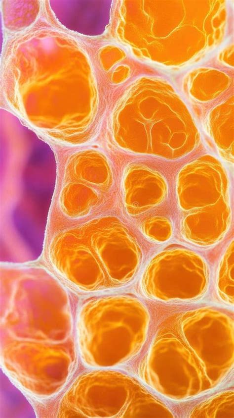 Microscopic Universe Intricate Details Of Plant Cell Structure Stock
