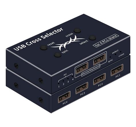 Amazon Com USB Cross Selector USB Switcher 4 Computers 3 Computers 2 Computers Keyboard Mouse