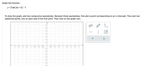 solved graph the function y tan 2x−4π to draw the graph