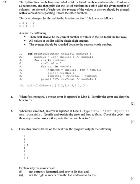 Solved As Parameters And Then Print Out The List Of Numbers Chegg Com