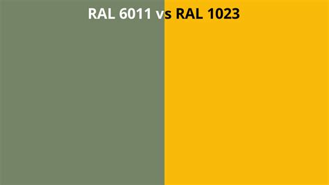 RAL 6011 vs 1023 | RAL colour chart UK