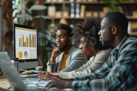 Premium Photo A Diverse Group Of Professionals Analyzing Statistical