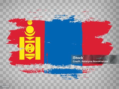 몽골 브러쉬 스트로크 배경의 국기 몽골의 국기 투명한 Backrgound에 웹 사이트 디자인 응용 프로그램 Ui에 대한 스톡 벡터 Eps10 0명에 대한 스톡 벡터 아트 및