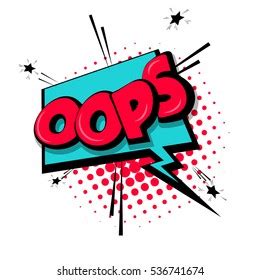 Lettering Oops Blame Curiosity Comic Text Stock Vector (Royalty Free) 536741674 | Shutterstock
