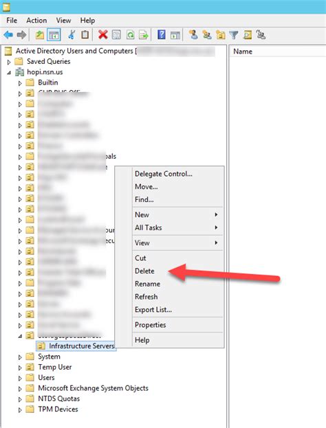 how to delete a protected ou of active directory cary sun
