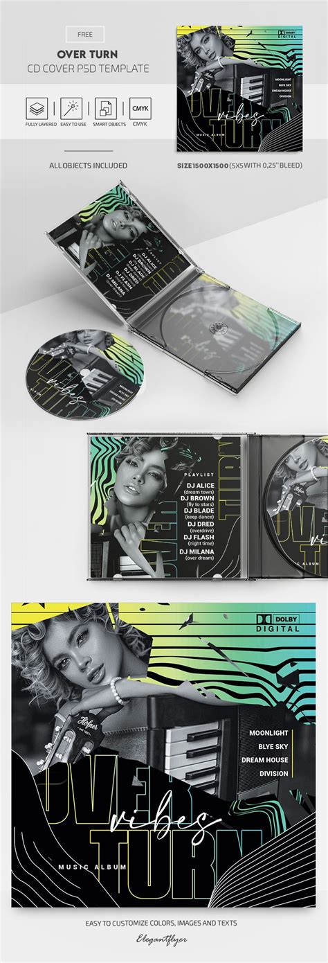 Over Turn Free CD Cover PSD Template 10033319 By ElegantFlyer