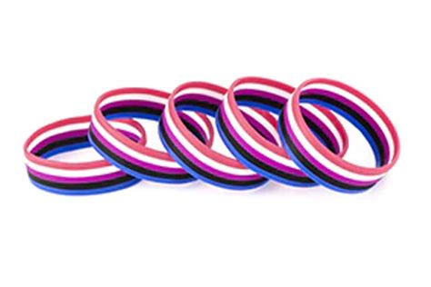 Gender Fluid Rubber Bracelet Lgbtq Flags Australia