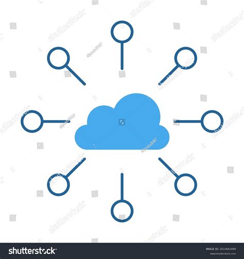 Vector Illustration Cloud Computing Symbol Stock Vector Royalty Free Shutterstock