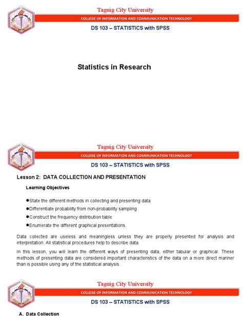 Lesson 2 Data Collection Presentation Pdf Sampling Statistics