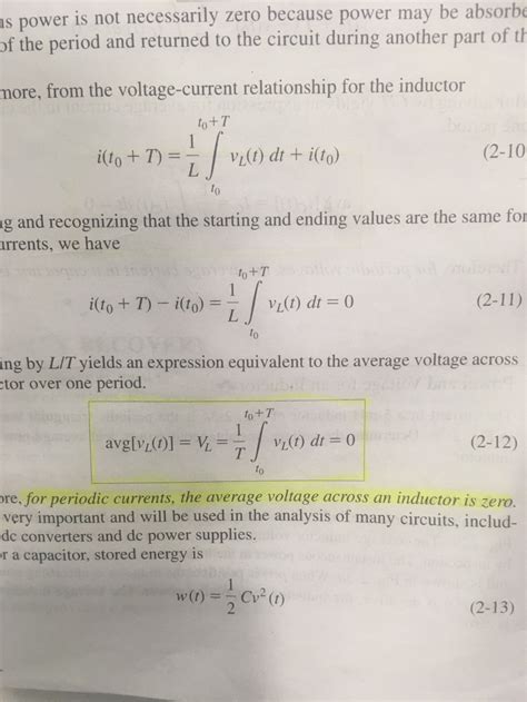 Average Inductor Voltage Equals Zero Electrical Engineering Stack