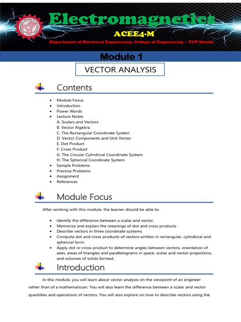 module1 acee4emags pdf euclidean vector coordinate system