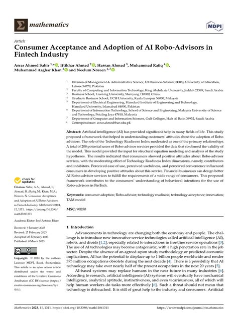 Mathematics 11 01311 V2 Pdf