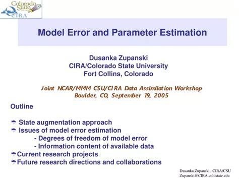 Ppt Model Error And Parameter Estimation Powerpoint Presentation