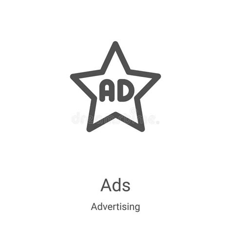 Ads Icon Vector From Advertising Collection Thin Line Ads Outline Icon Vector Illustration