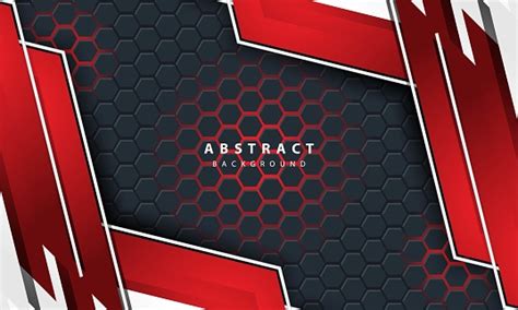 빨간색과 흰색 프레임 모양3d 추상적 빨간색 빛 육각형 배경 0명에 대한 스톡 벡터 아트 및 기타 이미지 0명 3차원 형태 가리기 Istock