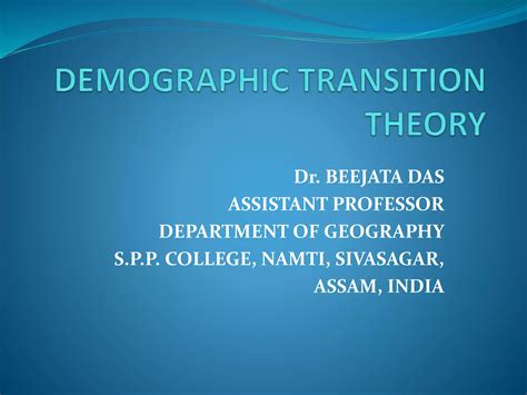 Demographic Transition Theory Pptx