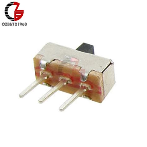 미니 수직 슬라이드 스위치 토글 스위치 2 위치 Spdt 1p2t 3 핀 Pcb 패널 오디오 조명용 미니 전원 스위치 Ss12d00g3 20 개 전기 장비