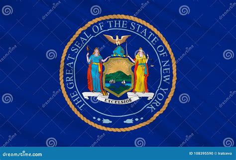 Флаг Нью Йорка США иллюстрация штока иллюстрации насчитывающей