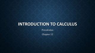 Precalculus Introduction To Calculus Pptx Internet For Beginners Internet