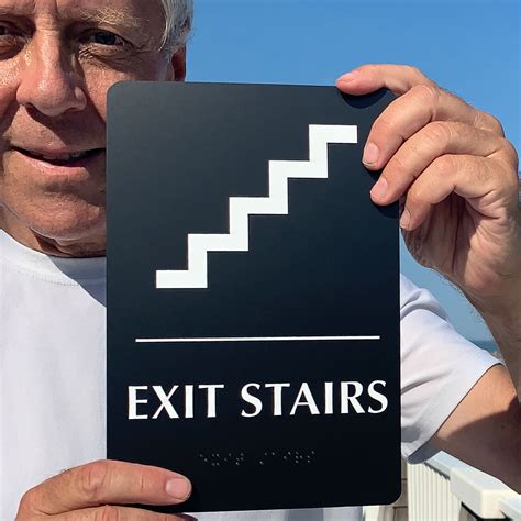 Braille Exit Stairs Sign SKU SB