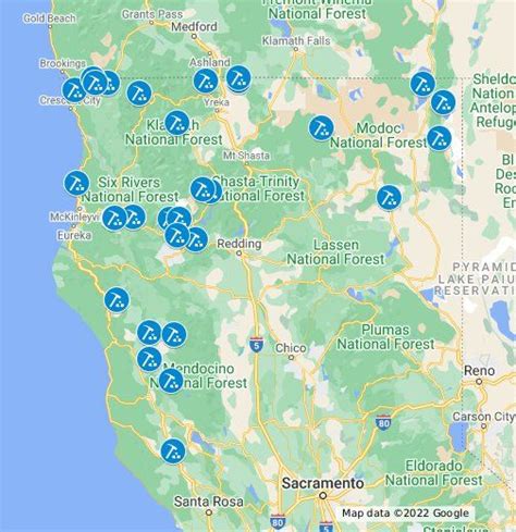 Northern California Rockhounding Locations Map