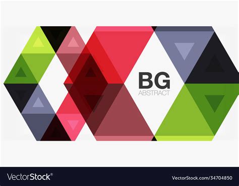 Mosaic Triangle Pattern Abstract Background Vector Image